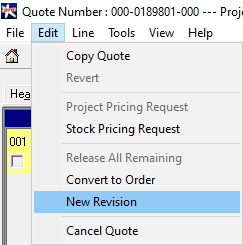 Quote Revision